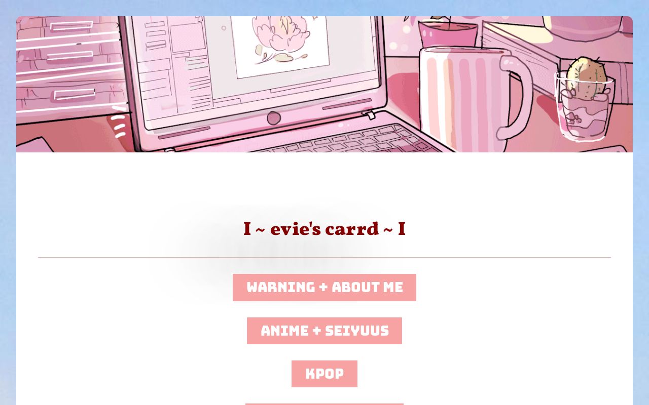 eepyuri aka evie's carrd